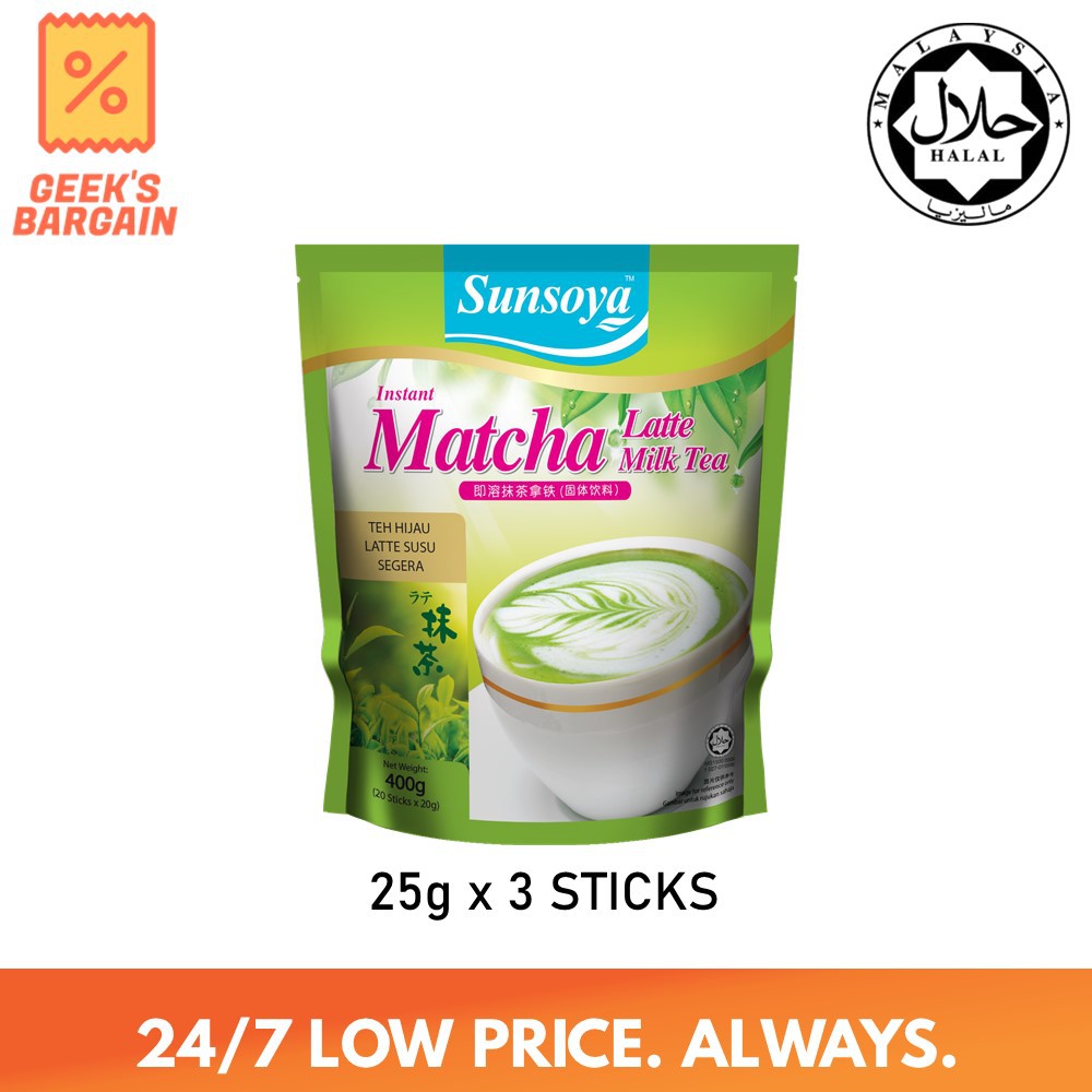 SUNSOYA Instant Matcha Latte Milk Tea | Shopee Malaysia