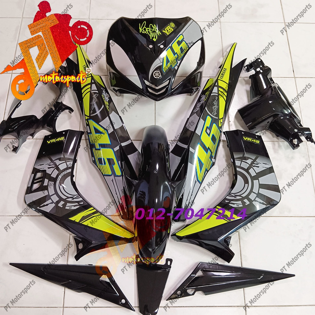 Yamaha LC 135 V1 Cover Set Black Kilat VR 46 Rossi Vietnam OEM HLY | Shopee Malaysia