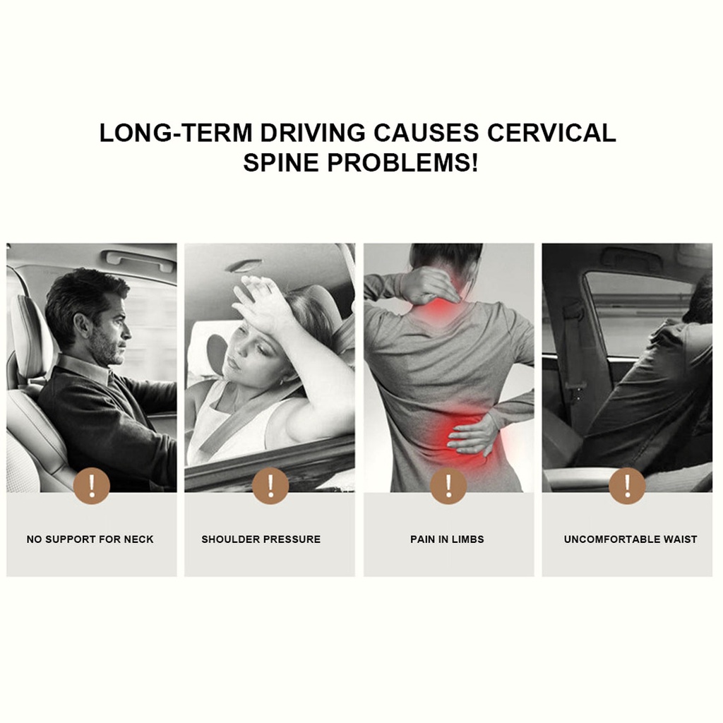 Car Neck Pillow, Memory Foam Neck Support Pillow for Neck Pain Relief ...