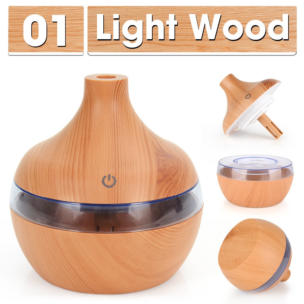 Wooden Air Humidifier With Essential Oil Diffuser Aroma Aromaterapi ...