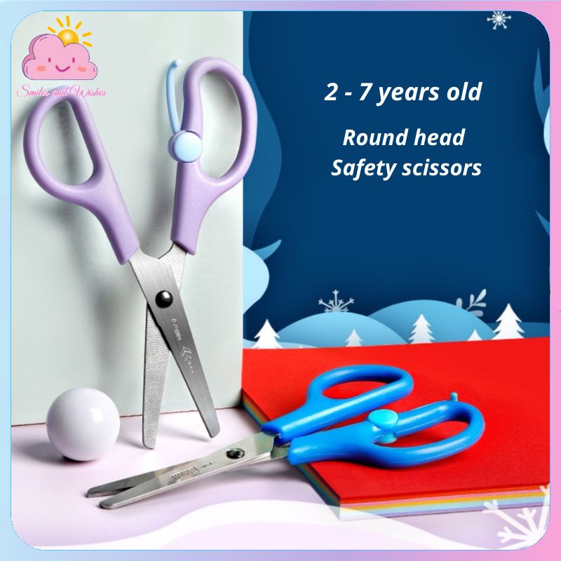 DISNEY Round Head Kids School Safety Scissors Art Craft DIY Stationery ...