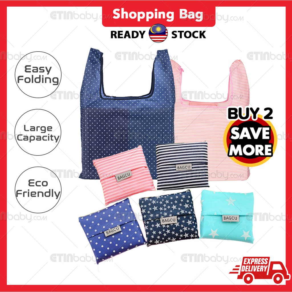 ETIN Bagcu Foldable Shopping Bag Save Earth Recycle Bag Large Capacity ...