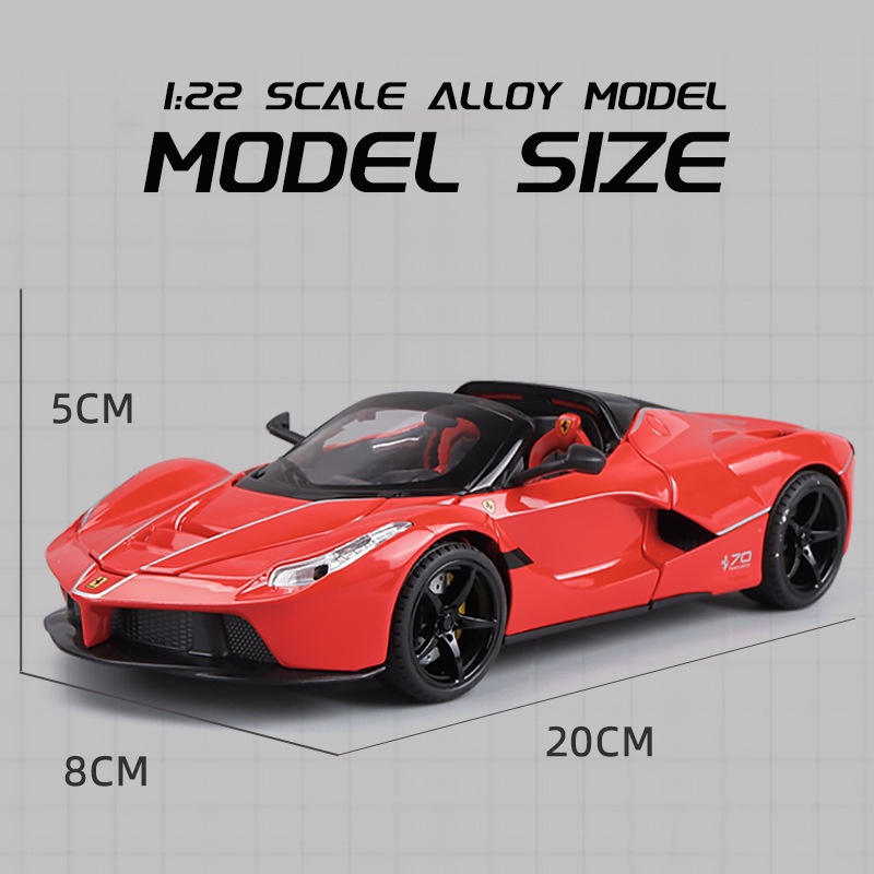 1:22 Ferrari Laferrari Alloy Car Model Sound and Light Pull Back ...