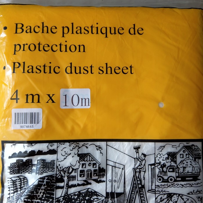 Plastic dust Protection When Renovation 4x10m plastic dust sheet ...