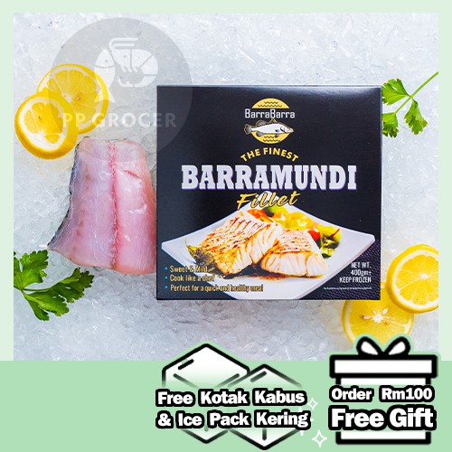 PP GROCER Ikan Siakap Fillet Seabass Barramundi Fillet Bara Bara(400G± ...