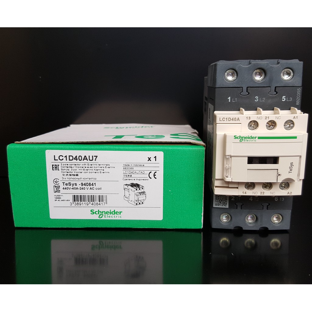 SCHNEIDER Contactor Tesys-D LC1D40A LC1D50A LC1D65A 40A 50A 65A AC3 ...