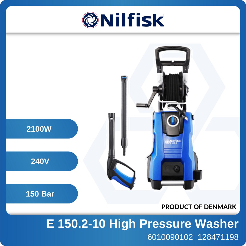 NILFISK High Pressure Washer Induction Motor High Pressure Cleaner Water Jet 150 bar E 150.2-10 ...