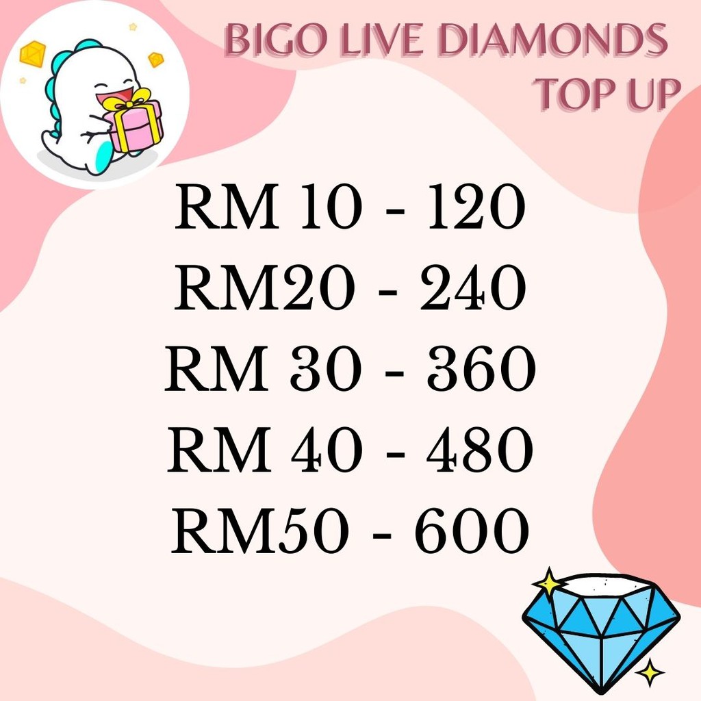 Bigo Diamond Top Up - Official From Bigo ( Bigo ID only ) | Shopee Malaysia