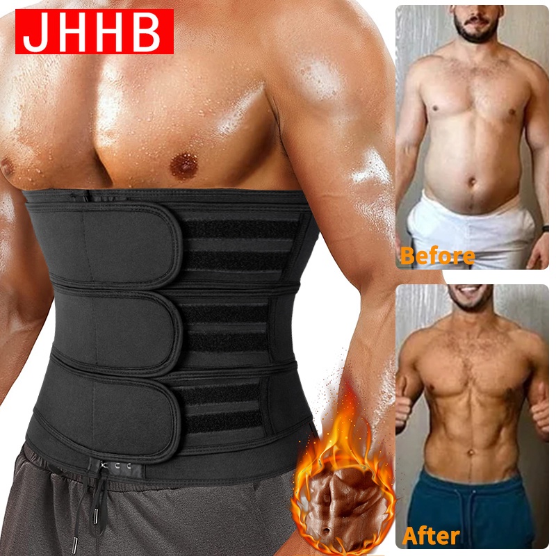 JHHB Men Waist Trainer Body Shapers Abdomen Slimming Belt Modeling ...
