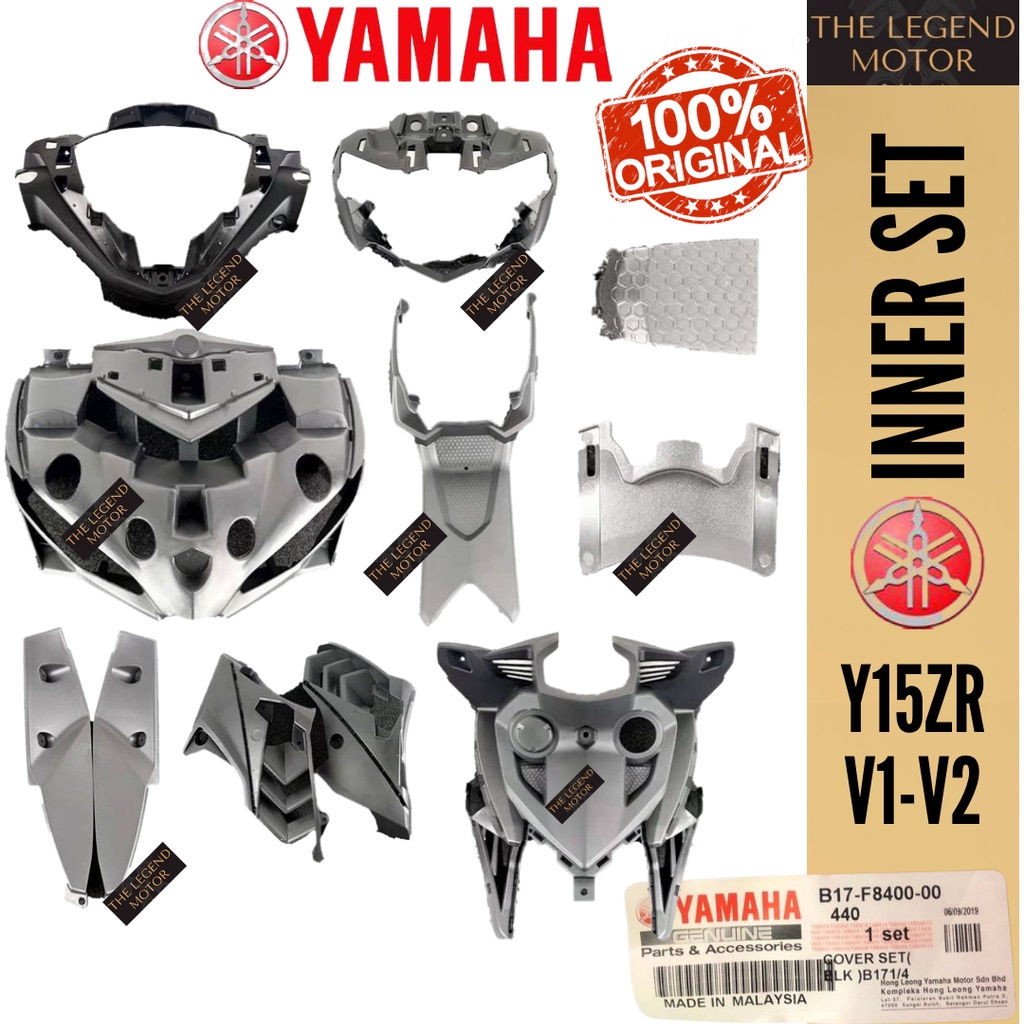 100% ORIGINAL YAMAHA Y15ZR Y15 V1 V2 BODY INNER SET COVERSET COVER SET NON COLOUR PART HITAM ...
