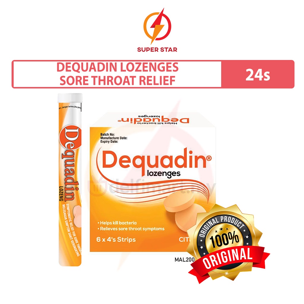 Dequadin Lozenges Sore Throats Relief 24s (Box/Tube) | Shopee Malaysia