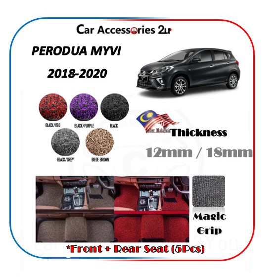 Perodua Myvi 2018 - Present Gear up OEM Precut PVC Carpet Coil Mat ...