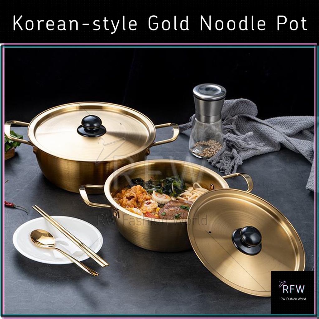 Korean-style Gold Noodle Pot / Periuk Mee Korea Emas | Shopee Malaysia