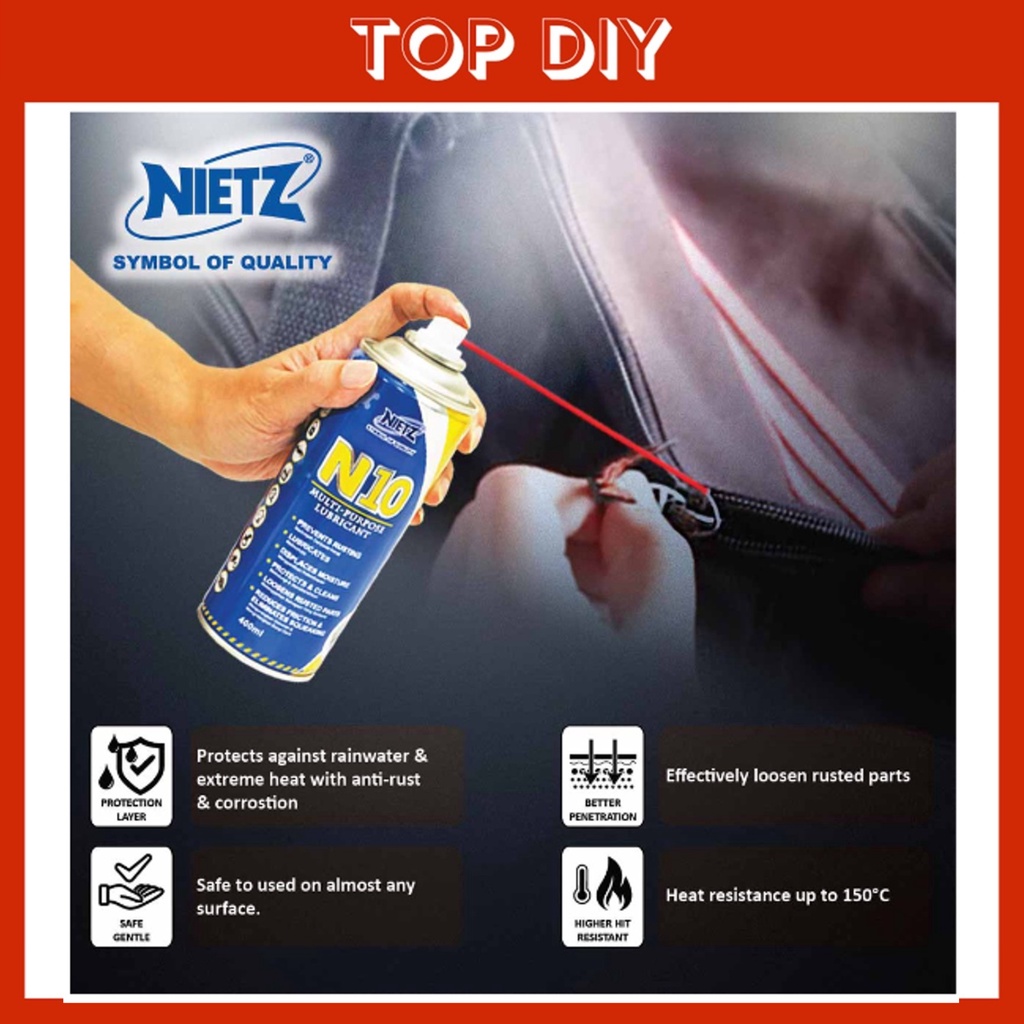 NIETZ Aerosol Spray Air Cond Cleaner/Contact Cleaner/Degreaser /N10 ...
