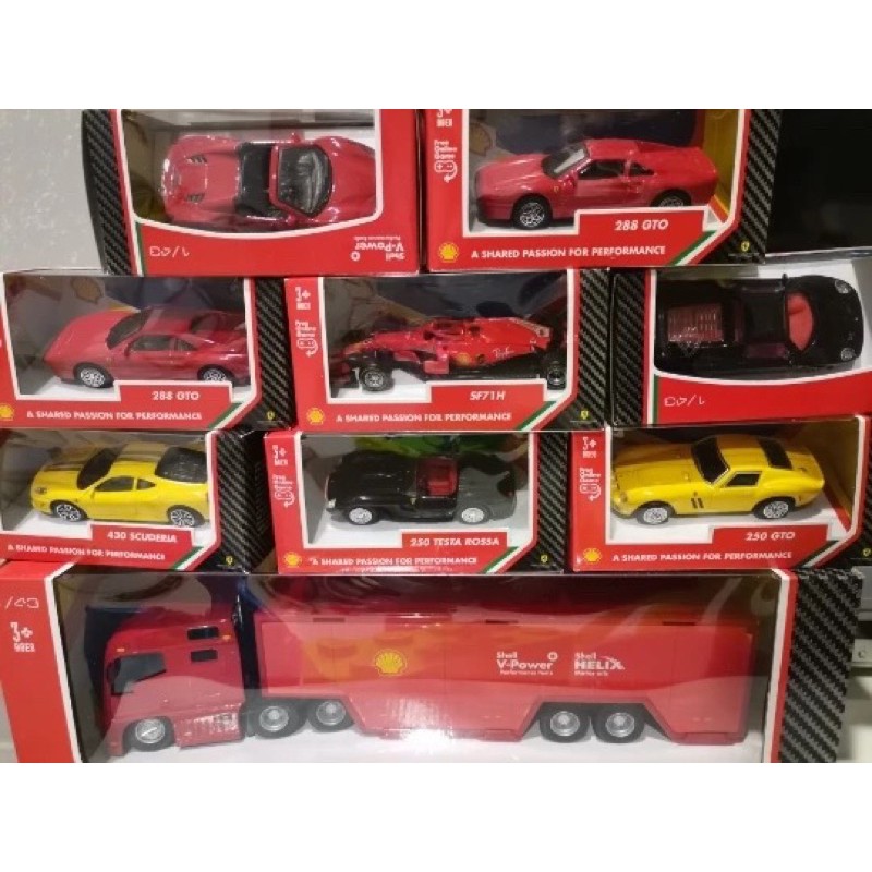 [READY STOCK] 8 cars + Ferrari Lorry Truck SHELL V-POWER FERRARI 2019 ...