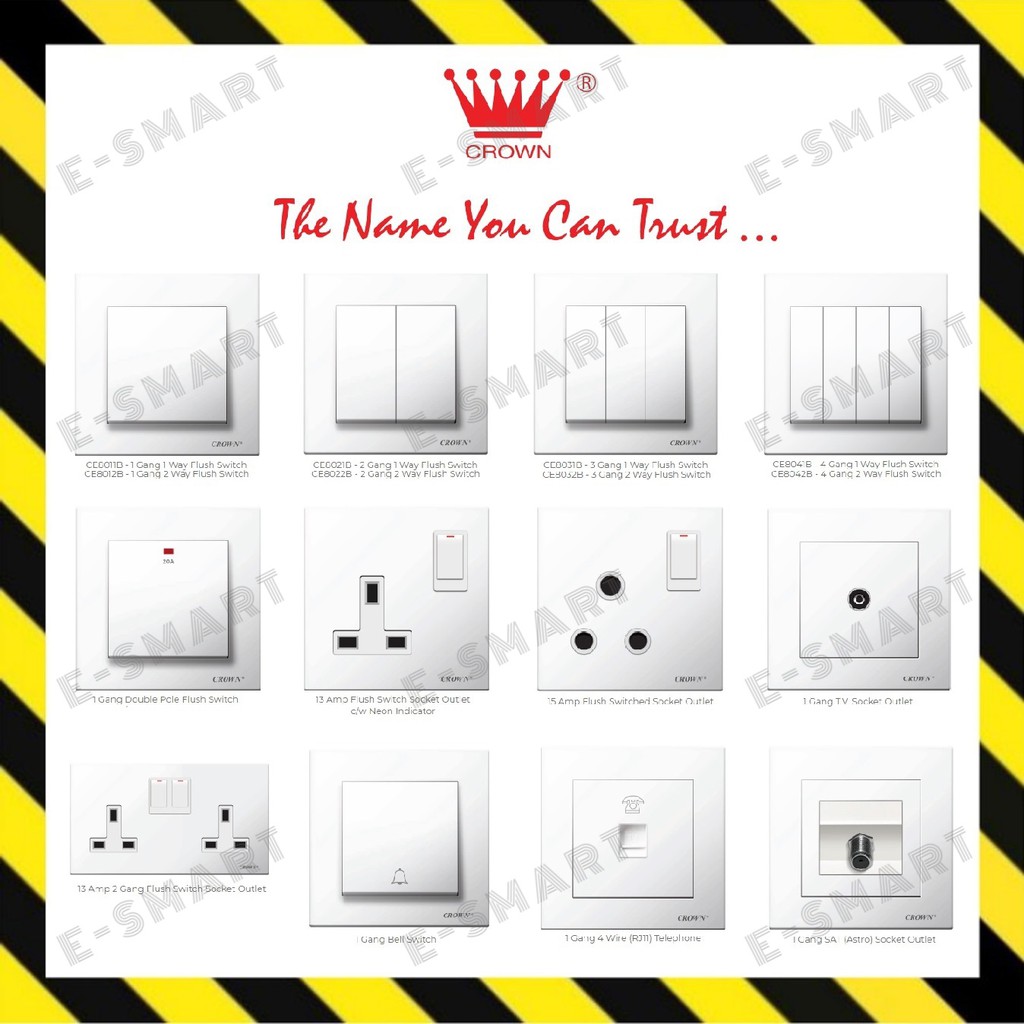 Crown CE Series Switch / Switches & Socket Outlet / SUIS & SOKET ...