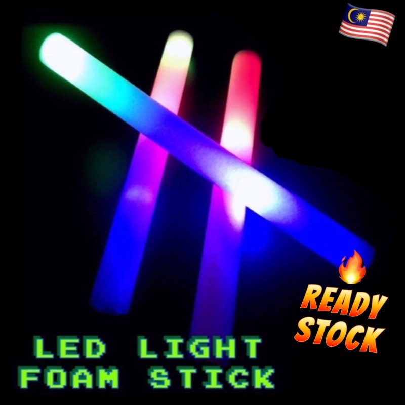 LED Light Foam Stick. Flashing Light Stick. Neon Rave Party LED Stick ...