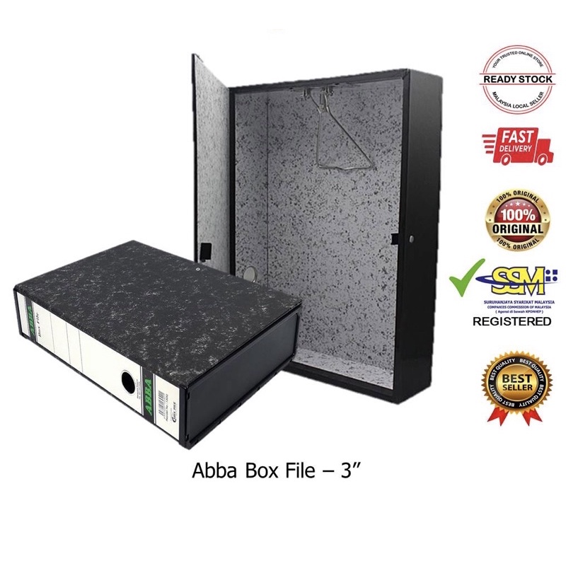 (10pcs)ABBA BOX FILE (75MM) / 3 Inch Box File / Box File With Clip ...