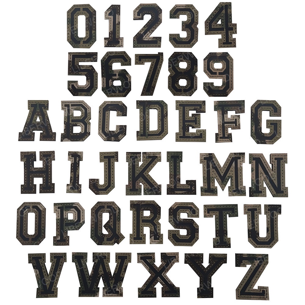 5CM Multicam Laser Cut Reflective English Capital Alphabet Arabic ...