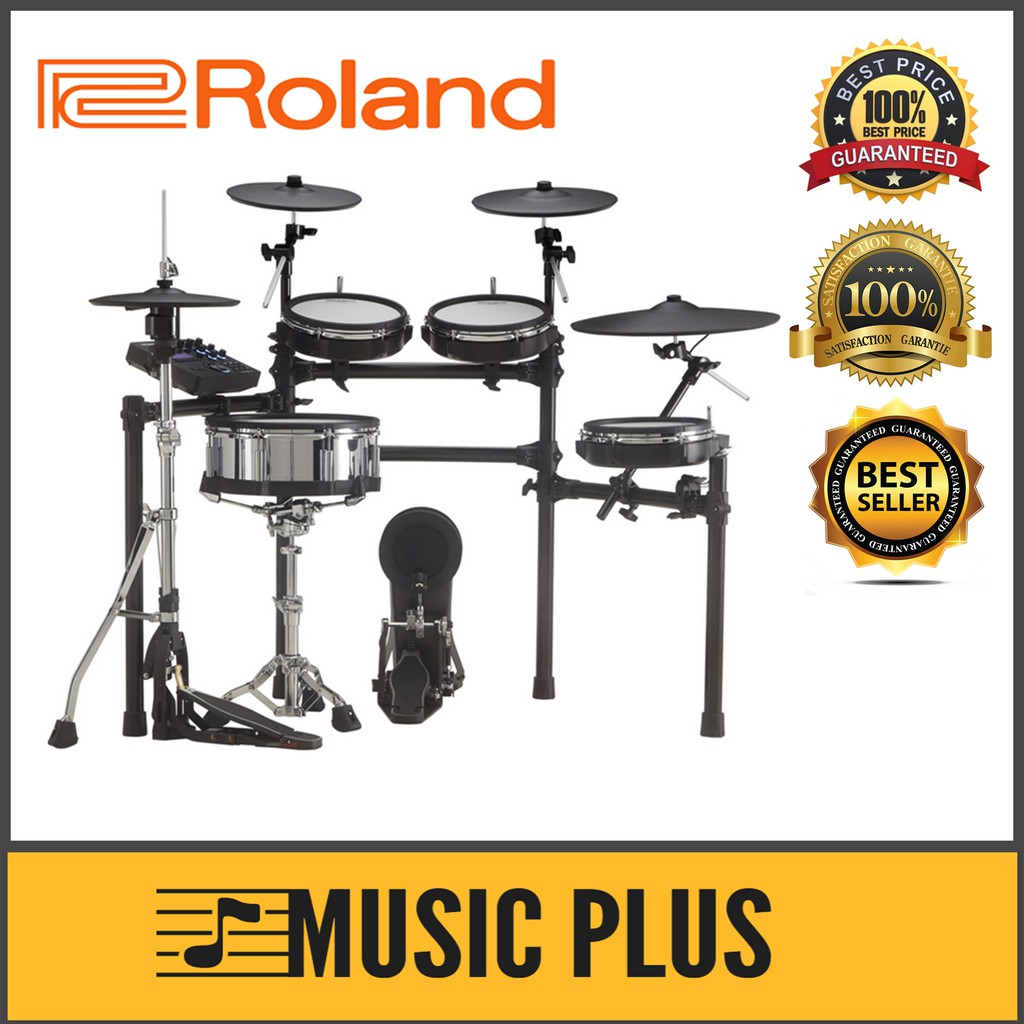 Roland TD-27KV V-Drums Electronic Drum Set with RH-5 Headphone, Kick Pedal, Throne and ...