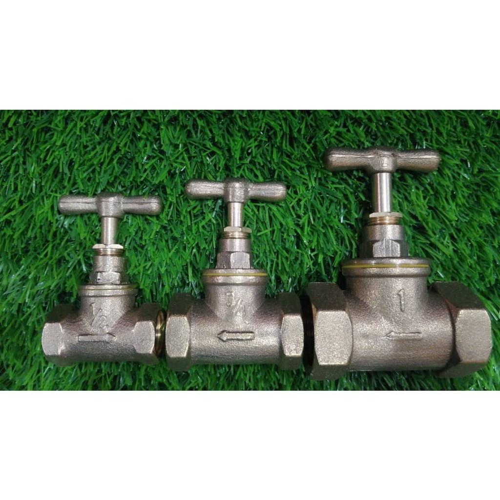 Quality BRASS STOPCOCK 1/2", 3/4", 1" Cross Ball Valve Tembaga stop ...