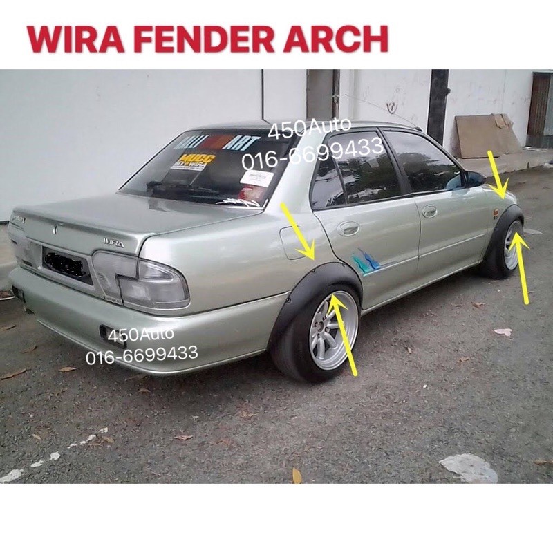 WIRA Wheel Arch Small Universal Fender Flare // Wide COVER Tayar Magat ...