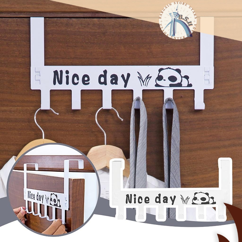 [BSU] Over The Door Hooks Jacket Scarves Clothe Belt Backdoor Steel ...