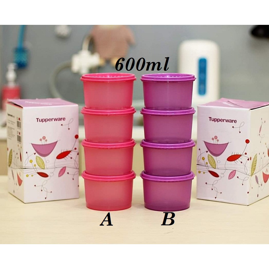 Tupperware Mini Deco Canister Gift Set 600ml Pink/Purple | Shopee Malaysia
