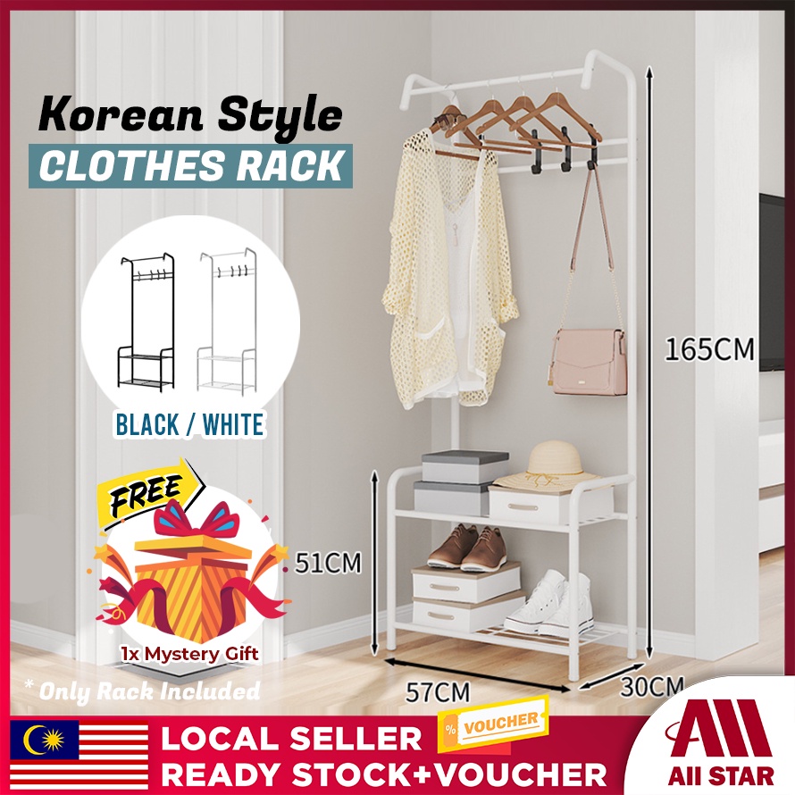 ALLSTAR L shape Open Wardrobe Clothe Rack Clothes Hanger Clothes ...