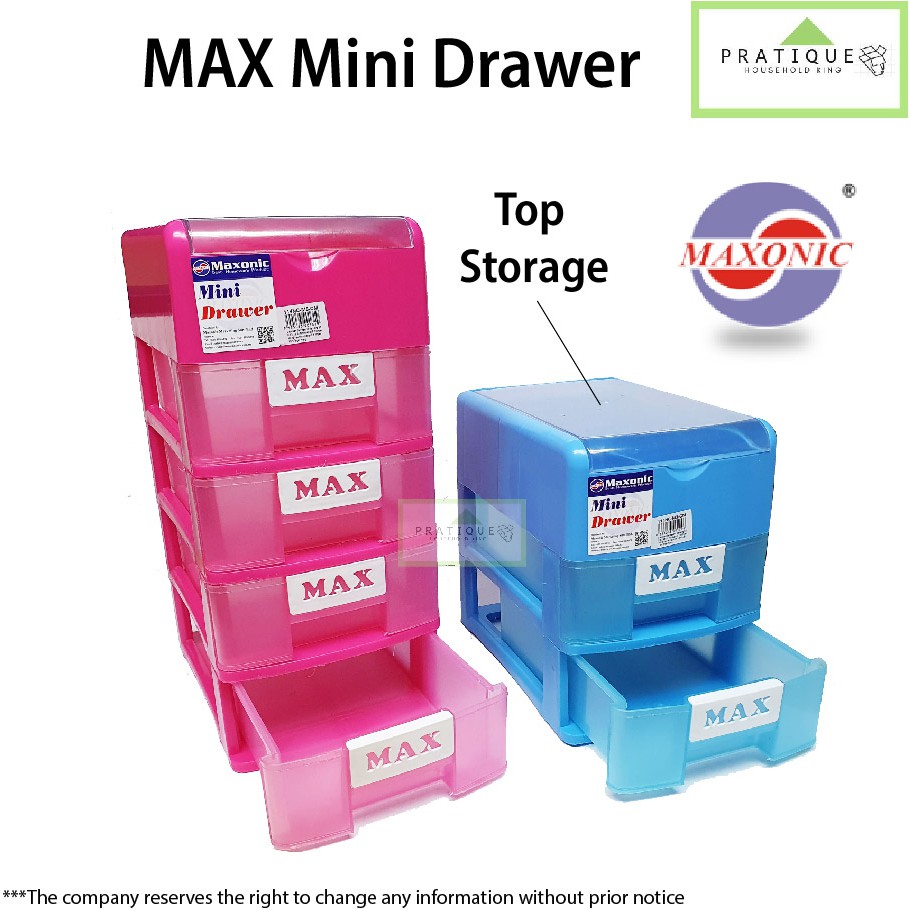 Maxonic Mini Drawer /Laci Kecil Tingkat /4 Tier Storage Box ...