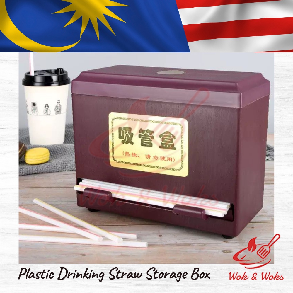 Plastic Drinking Straw Storage Box / Kotak Penyimpanan Straw Minuman ...