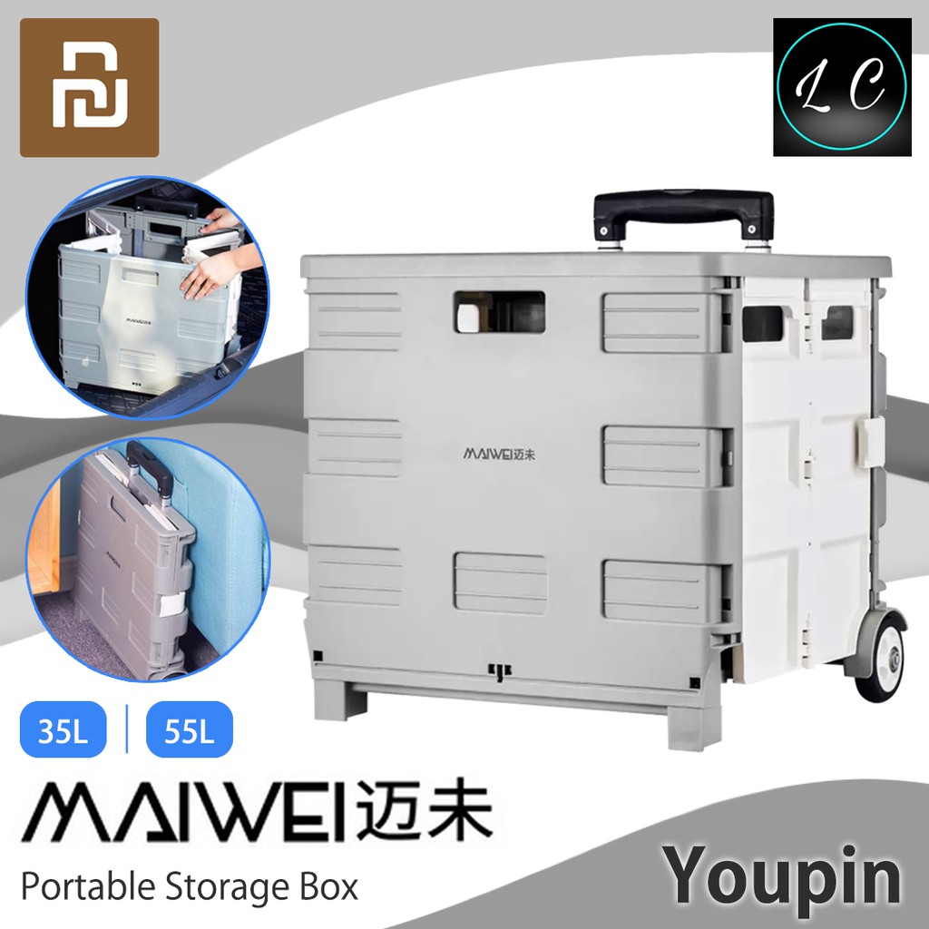 Maiwei 35L/55L Portable Trolley Folding Storage Case with Wheels ...