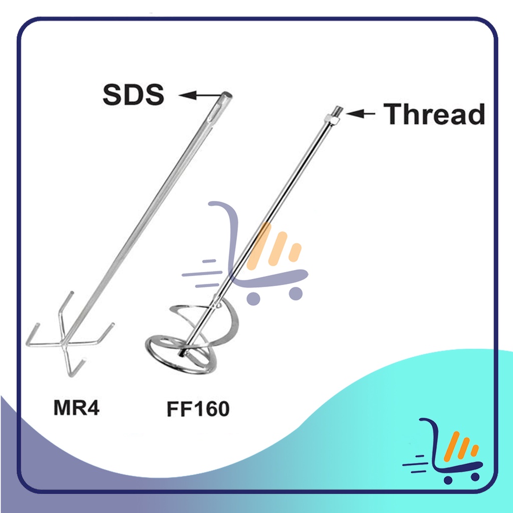 Bossman Paint Mixer Rod FF-160 / MR-4 Stainless Steel Paint Pot Plaster ...