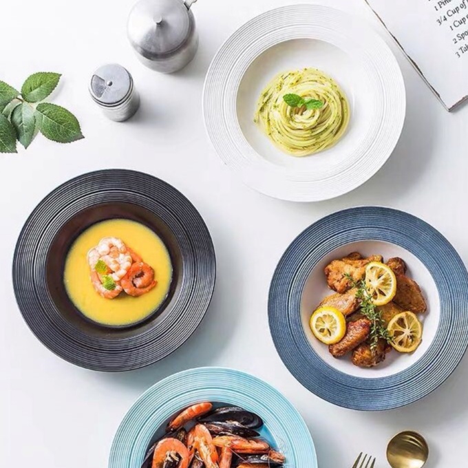 🔥 Melamine Western Food Plate Serving Dish Soup Bowl Dinner Steak Pasta ...