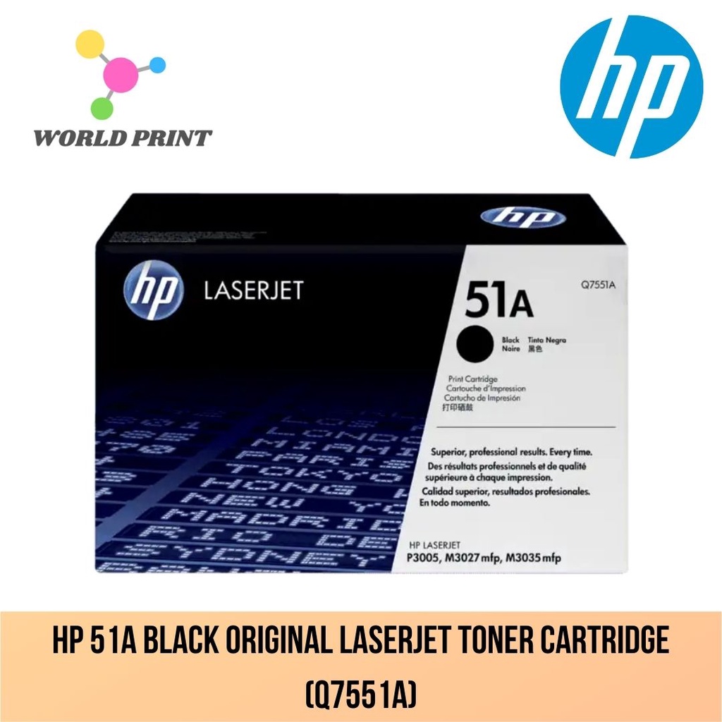 HP 51A Black Original LaserJet Toner Cartridge (Q7551A) | Shopee Malaysia