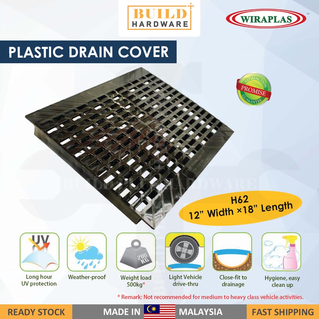 WIRAPLAS Plastic Drain Cover 12"W × 18"L with UV Protection Extra Large ...