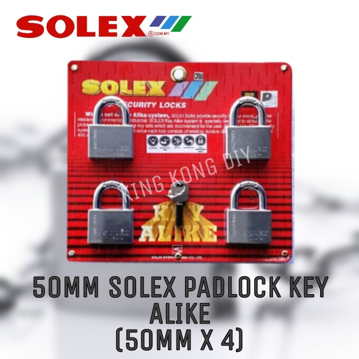 [100% ORIGINAL] SOLEX CR40 / CR50 HEAVY DUTY PADLOCK SET KEY-ALIKE ...