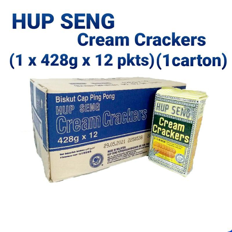 HUP SENG CREAM CRACKER (428g x 12 PACKS) (1 CARTON) | Shopee Malaysia