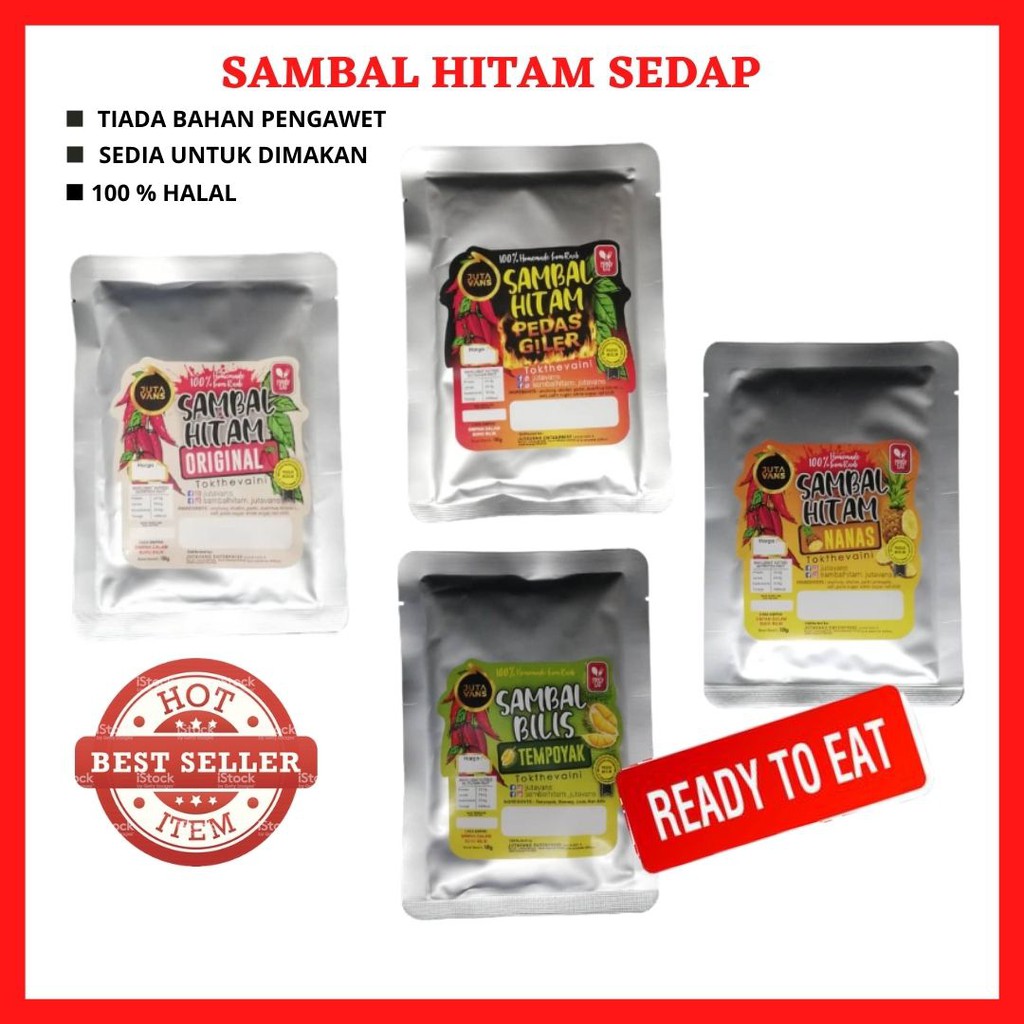 SAMBAL HITAM ORIGINAL 💯| SAMBAL HITAM SEDAP| SAMBAL BILIS VIRAL| READY ...