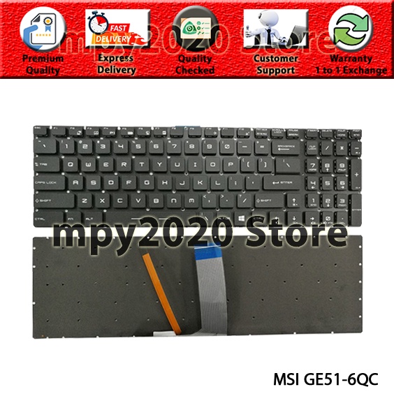 MSI GE51-6QC GE62-2QD 2QL 6QD 6QF 6QC 6QD GE62VR 6RF Apache Pro Laptop ...