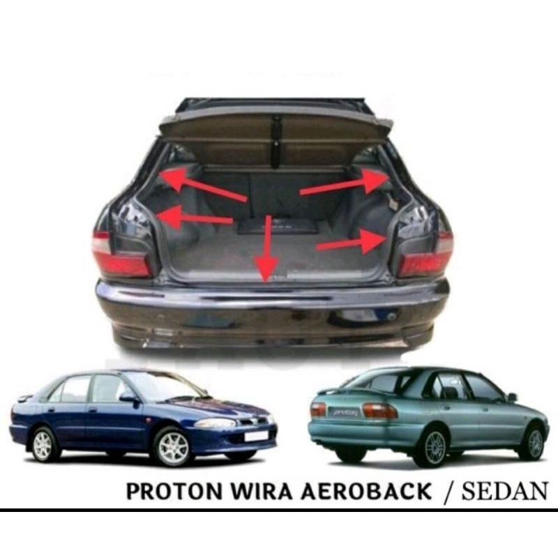 WIRA SEDAN AEROBACK REAR BONNET TRUNK LID BOOT RUBBER | Shopee Malaysia