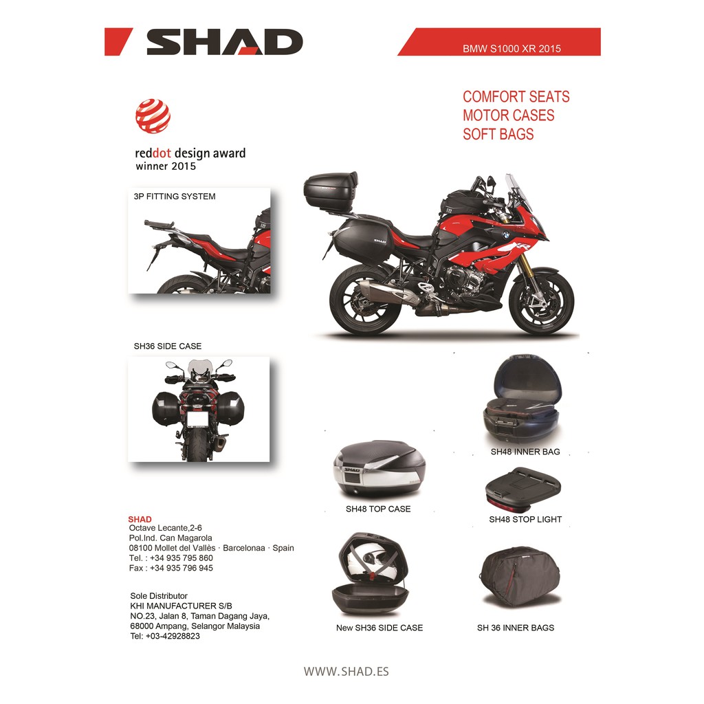 SHAD BOX FOR BMW S1000 XR 15-19’ | Shopee Malaysia