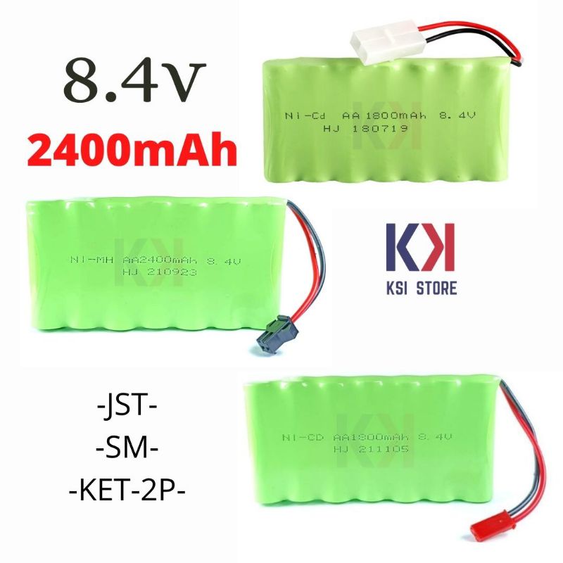 8.4v Rechargeable battery Ni-CD Ni-MH 1800 mAh 2400mAh SM | Shopee Malaysia
