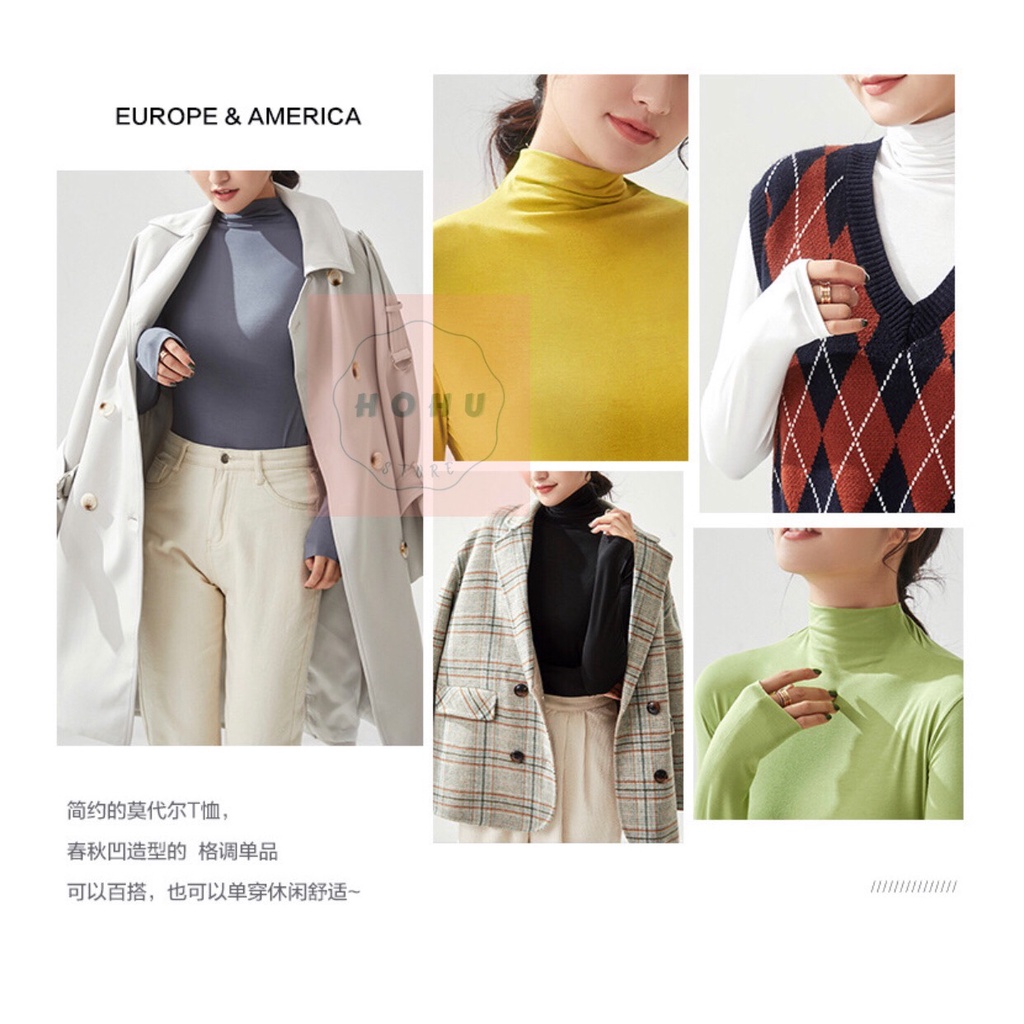 Heattech Japanese cotton thermal t-shirt with 3-inch neck and stretchy ...