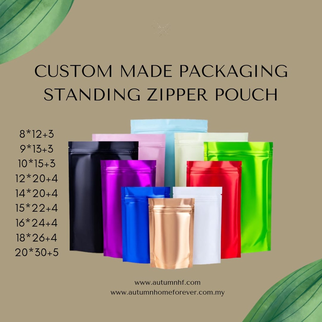 Custom Made Pouch, Standing Pouch, Zipper Pouch, Food Packaging Pouch ...