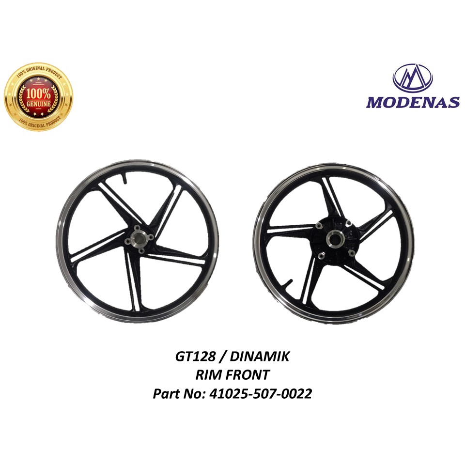 GT128 / DINAMIK Motor Rim FRONT / REAR Modenas | Shopee Malaysia