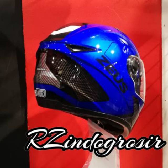 Zeus Zs811 Yamaha Blue Al6 Black Helmet | Shopee Malaysia