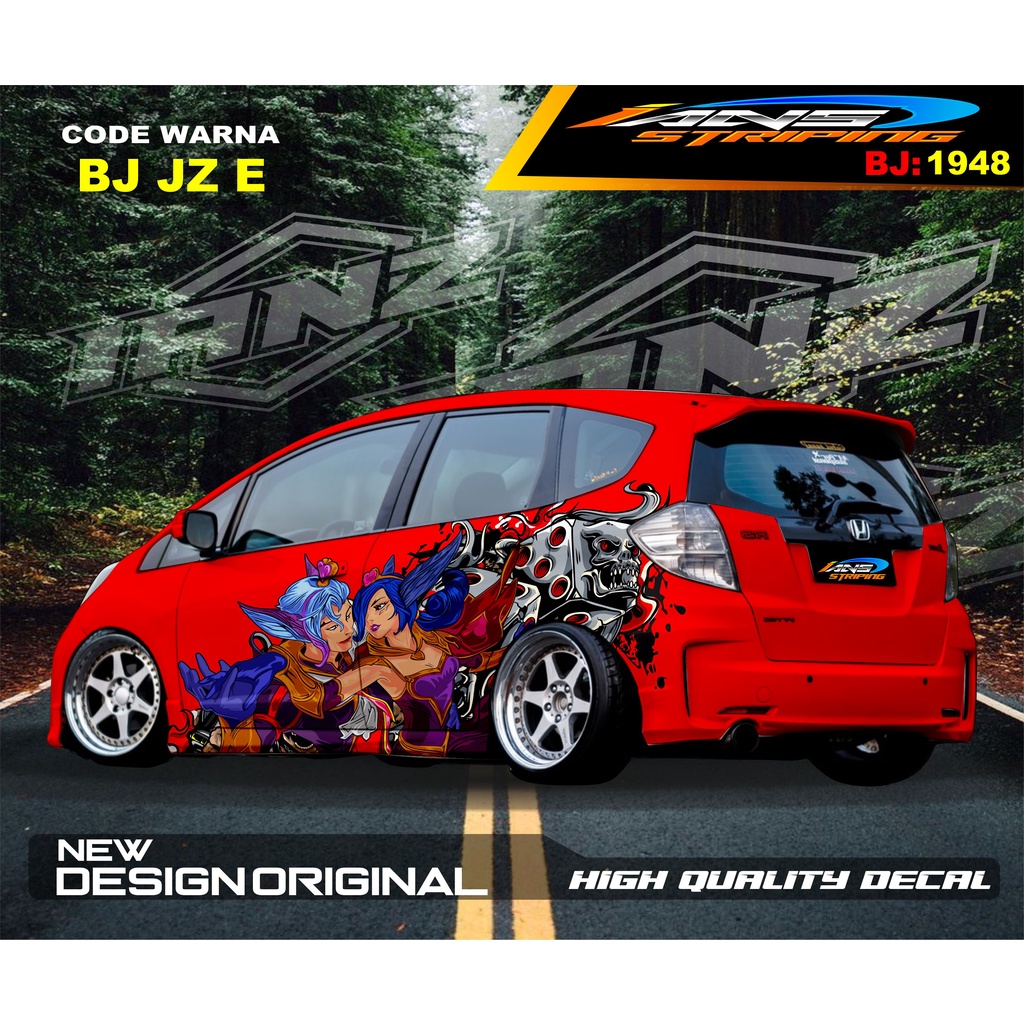 Honda BRIO CAR STICKER DECAL / JAZZ CAR SIDE BODY STICKER / AGYA AYLA ...