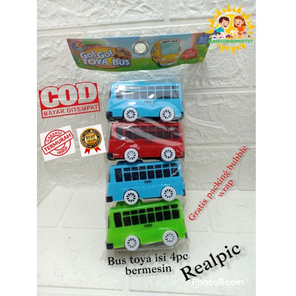 MESIN Toya Bus Children's Toy contains 4 with engine | Shopee Malaysia