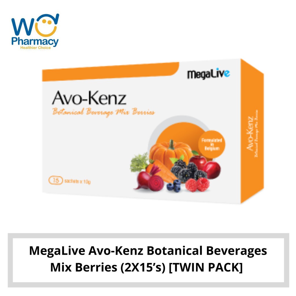 MegaLive Avo-Kenz Botanical Beverages Mix Berries (2X15’s) | Shopee ...
